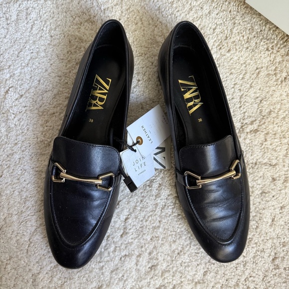 Zara | Shoes | Zara Loafers Women Shoes Real Leather Brand New With Tag ...
